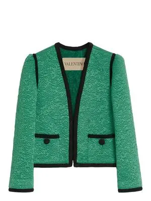 Valentino Garavani Matelassé Virgin Wool-blend Jacket - Green