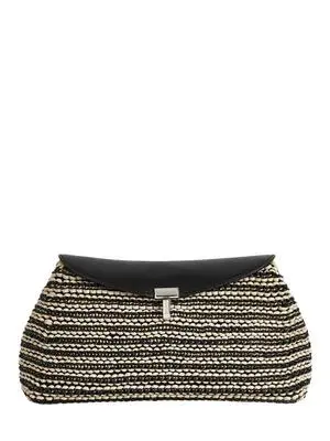 TOTEME Woven Leather Clutch - Stripe