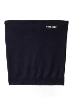 Miu Miu Wool Tube Top - Navy
