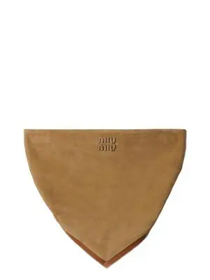 Miu Miu Suede Bandana Top - Malt Beige