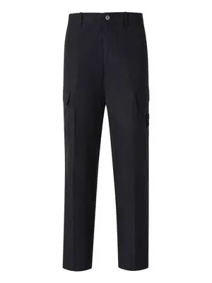 Stone Island Wide Cargo Trousers - Navy Blue