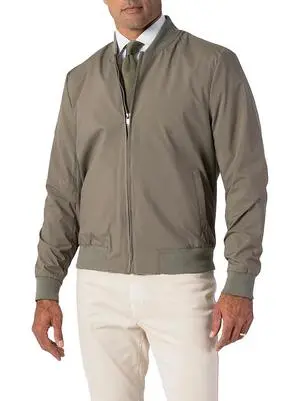 Robert Talbott Jackson Baseball Jacket Taupe