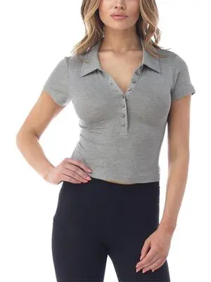 Heaven Crop Polo - Grey