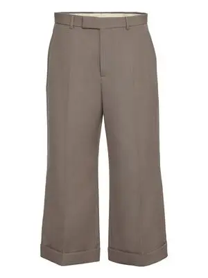Gucci Wool Gabardine Trousers - Brown