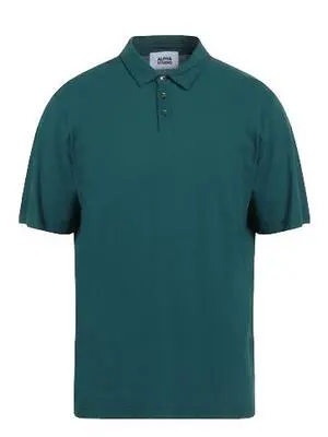 Alpha Studio Polo Shirt Emerald Size Cotton, Elastane - Green