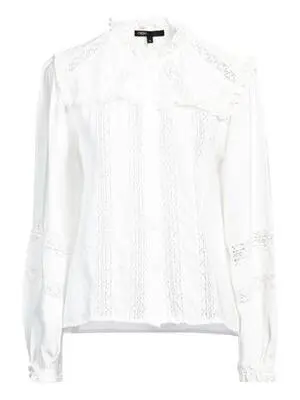 Maje Shirt In Viscose And Polyamide - White