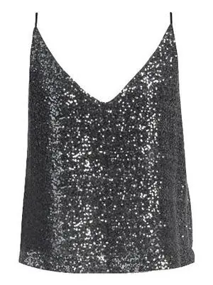 OTTOD'AME Sleeveless Sequin Top - Grey