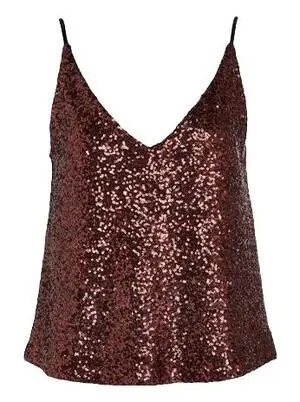 OTTOD'AME Sleeveless Sequin Top - Yellow