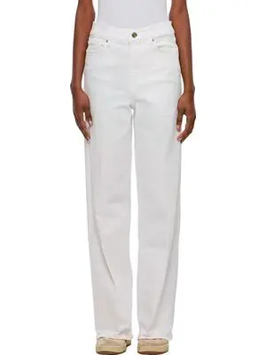 FRAME Le Slim Palazzo Jeans White
