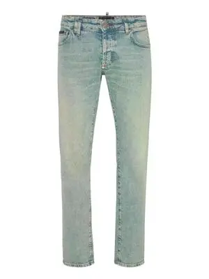 Philipp Plein Logo-patch Jeans - Blue