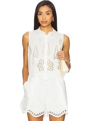 HEVRON HEVRON Katja Eyelet Top