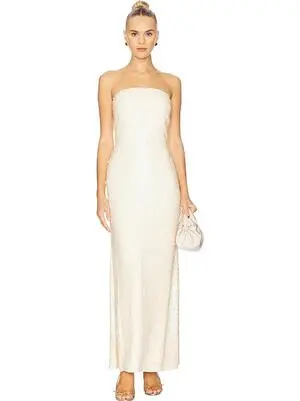 SIMONMILLER SIMONMILLER Sculpty Strapless Sequin Dress Bone