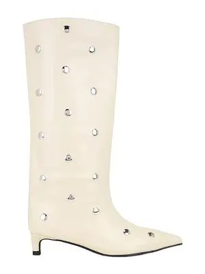 NAKEDVICE The Stacey Stud Boots - Ivory