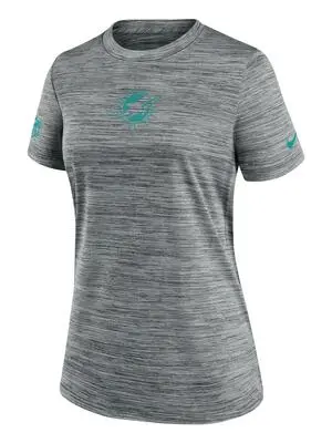 Nike Miami Dolphins Sideline Team Issue Velocity Dri-fit Nfl T-shirt - Grey