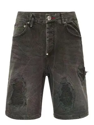Philipp Plein Distressed Shorts - Grey