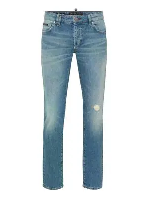 Philipp Plein Logo-patch Jeans - Blue