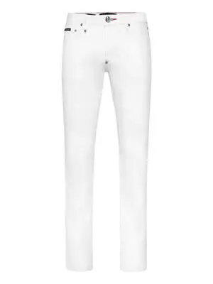 Philipp Plein Skulls Embellished Jeans - White