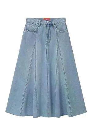 HEY JOANIE Monica Denim Skirt - Blue
