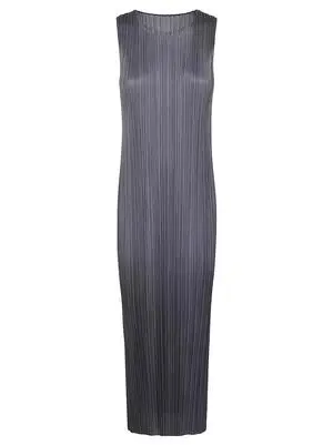Issey Miyake Plissé-effect Dress - Grey