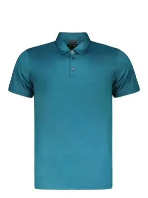 MOORER Pachino Cotton Polo Shirt Blue