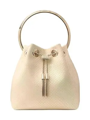 JIMMY CHOO Bon Bon Mini Bucket Bag - Neutrals