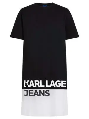 Karl Lagerfeld Two-tone Mini Dress - Black