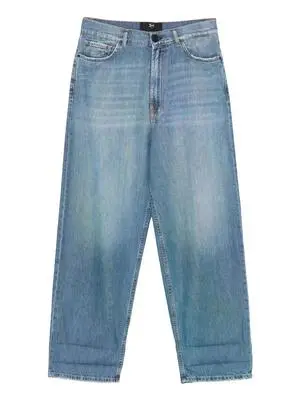 3x1 Button-fastening Straight Leg Jeans - Blue