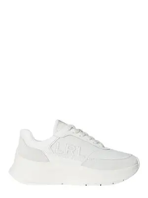 Ralph Lauren Franky Leather & Suede Sneaker - Snow White/bianco
