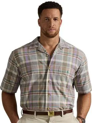 Ralph Lauren Plaid Oxford Camp Shirt - Khaki Green Multi