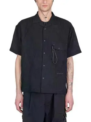 AND WANDER Crinkled Shirt - Black