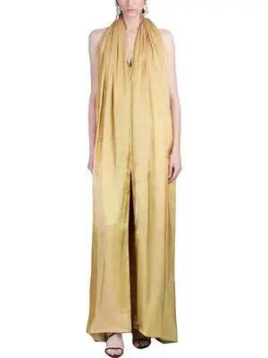 RHEA COSTA Gigi Maxi Dress - Gold