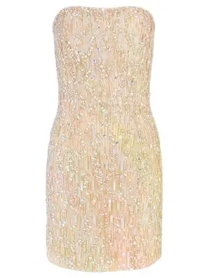 Jenny Packham Minuit Mini Dress - Neutrals