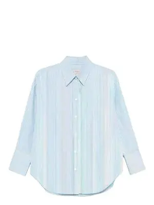 Alberto Biani Cotton Striped Shirt - White