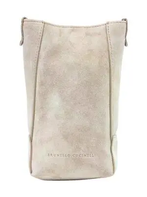 Brunello Cucinelli Suede Shoulder Bag - Neutrals