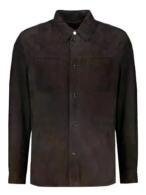 MOORER Bobbio Leather Shirt Jacket