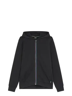Paul Smith Regular Fit Striped Zip Hoodie - Black
