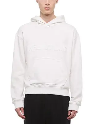 Helmut Lang Embossed Studio Hoodie - White
