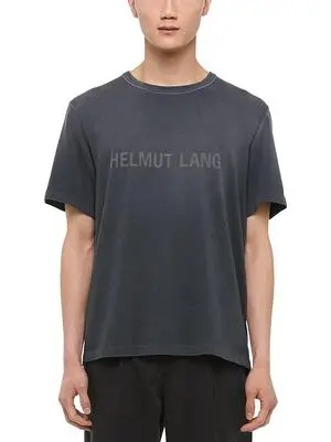 Helmut Lang Lazer Short Sleeve Logo Tee - Silver