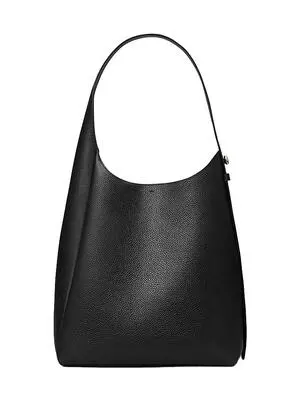 Tory Burch Romy Leather Hobo Bag Black Leather