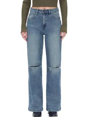 BAYEAS High-waist Wide-leg Jeans - Retro