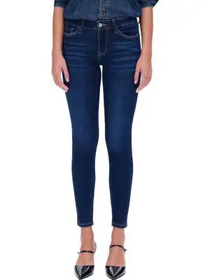 BAYEAS Mid-rise Ankle Skinny Jeans - Dark Blue