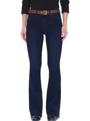 BAYEAS High-waist Flare Jeans - Dark Blue