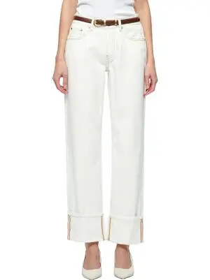BAYEAS Michelle Deep Cuff Straight Jeans