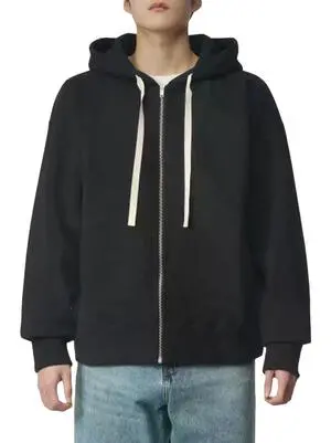 JIL SANDER Zip-up Hoodie - Black