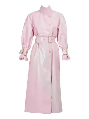 ROWEN ROSE Belted Trench Coat - Pink