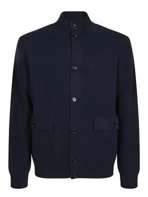 LARDINI Wool Blouson Jacket - Blue