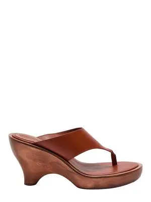 Zimmermann Wild 95 Wooden Wedge Mules - Brown