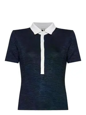 Rag & Bone Two-tone Polo Top - Blue