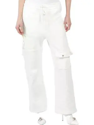 AYA MUSE Jersey Cargo Trousers - White