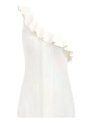 Zimmermann Ruffle One-shoulder Top - White